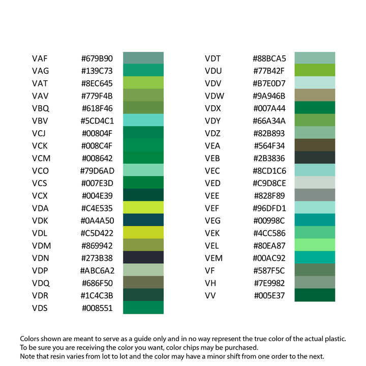 ABS Colors – Signature Plastics