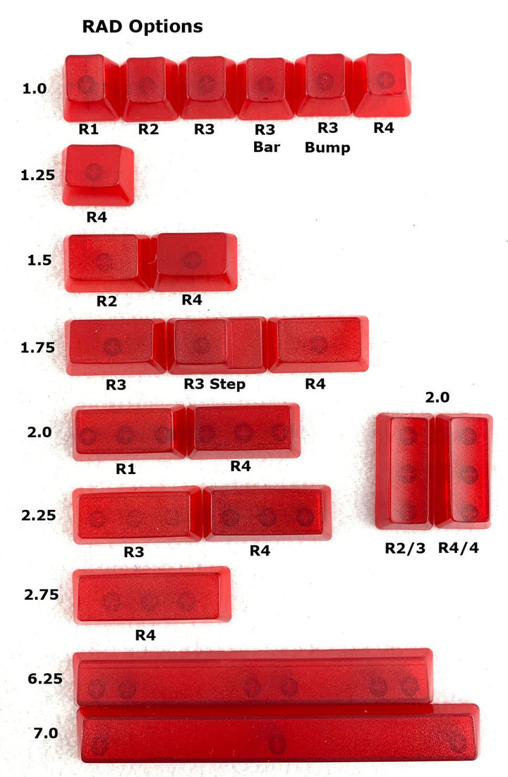 DCS Color Translucent Individual Keycaps | Clear Keycaps – SPKeyboards